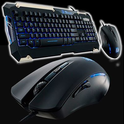 THERMALTAKE TT ESPORTS TECLADO + MOUSE COMMANDER LED AZUL